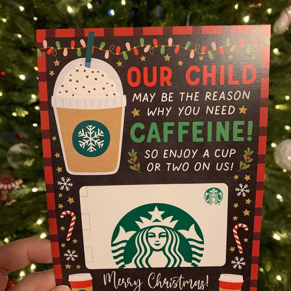 Christmas Coffee Gift Card Holder Editable Template, Holiday Funny ...