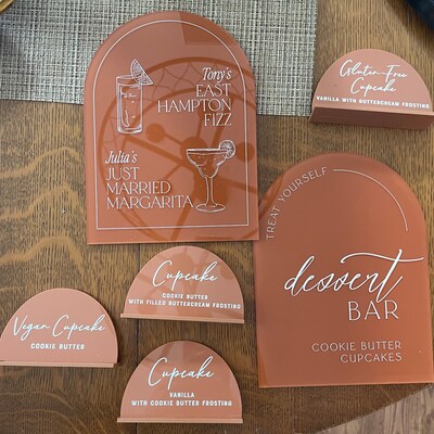 Acrylic Buffet Food Name Sign, Food Table Tent Card, Food Tag, Cute ...