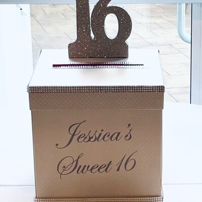 Custom Card Box Decal for Wedding Personalized Card Box Sticker Custom ...