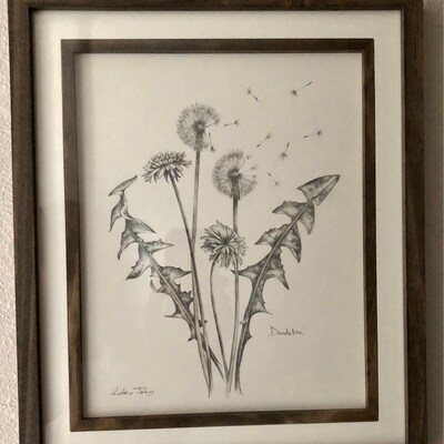 Set of 3 Flower Botanical Art Prints, in Graphite, by Artist Kristen ...