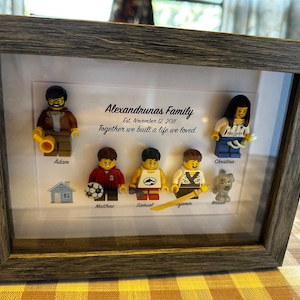 Personalized Mini Me Minifigure Frame. for up to 5 Figures. - Etsy