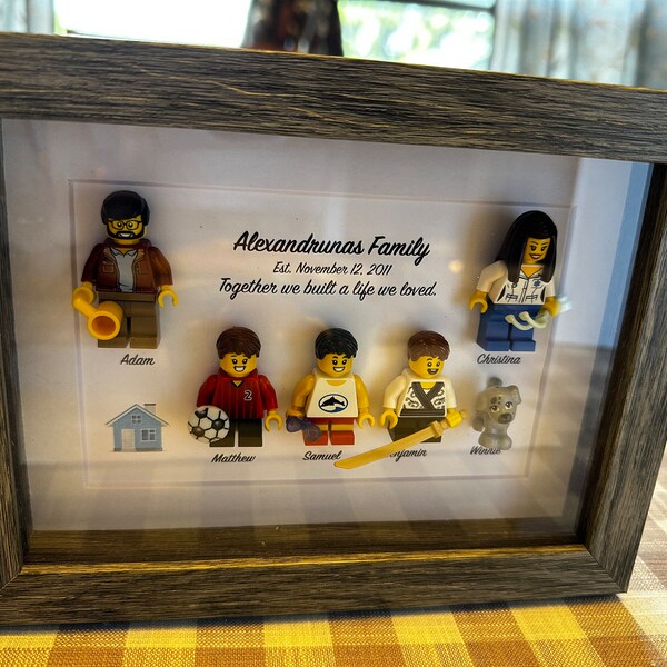Personalized Mini Me Minifigure Frame. Max 5 Figures. - Etsy