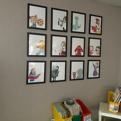 Kinder & 1st Grade Book Characters Gallery Wall Classroom Decor ...