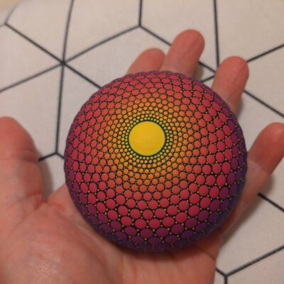 Handbemalter Mandala-stein Meditationsstein Handgemacht Bemalte Steine ...