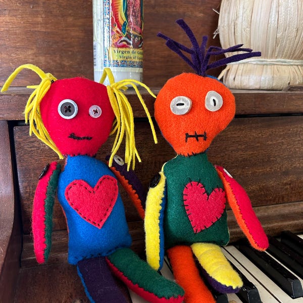 Voodoo Doll Sewing Pattern: Boy and Girl Halloween Dolls (PDF Tutorial ...