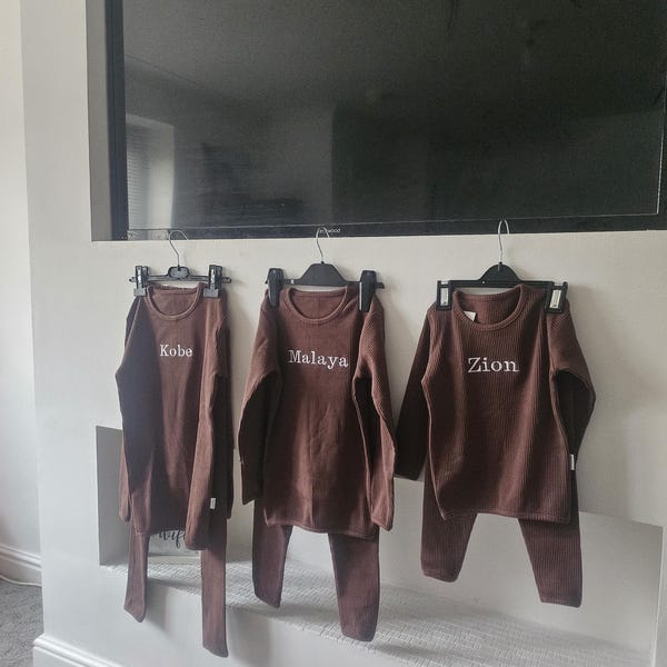 PERSONALISED Initials or Name Lounge Set Baby Toddler Loungewear Name ...
