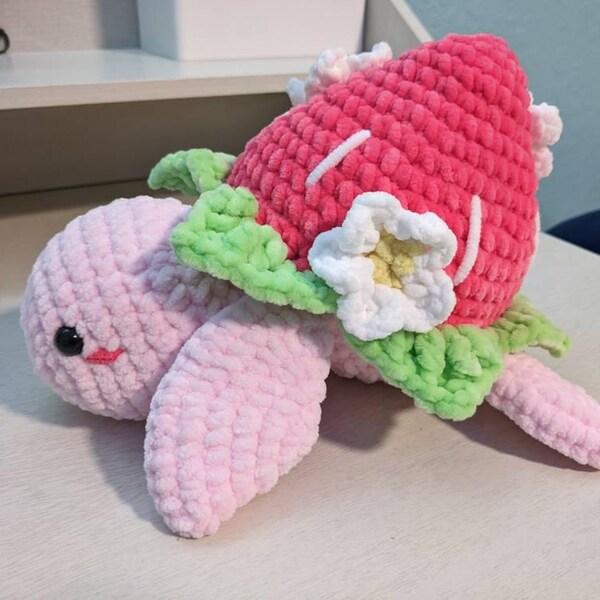 Strawberry Turtle Crochet Pattern - Amigurumi PDF, Fruit Turtles ...