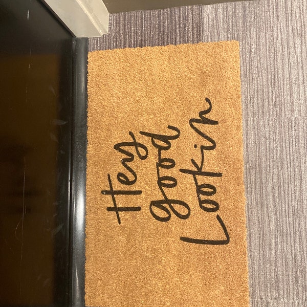 Doorbell Broken Welcome Mat Hand Painted, Custom Doormat Cute Doormat ...