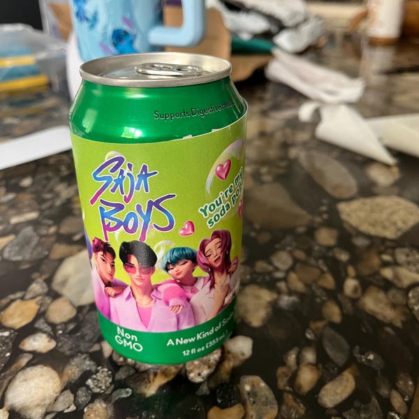 Kpop Demon Hunter Soda Can Label, Kpop Saja Boys Soda Pop Can Wrapper ...