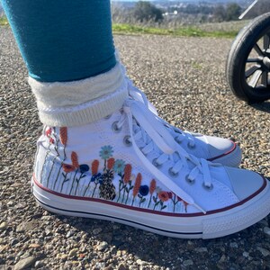 Custom Converse Chuck Taylor 1970s/embroidered Fire Converse/fire ...