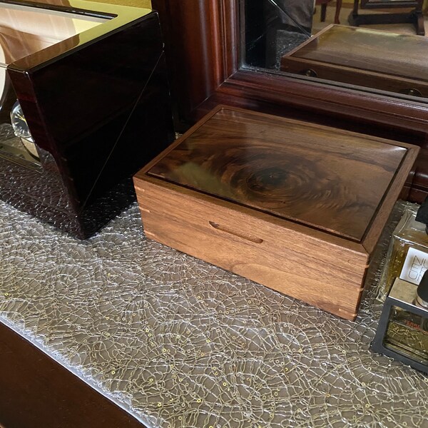 Classic Walnut Lap Desk, Wood Writing Slope, Wood Writing Box, Large ...