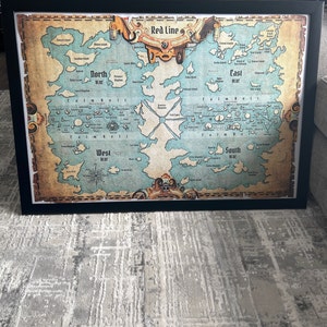 Anime One Piece World Map, Wrapped Canvas Map, World Map, Wrapped ...