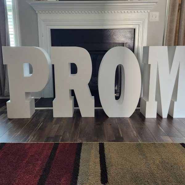 30 Tall Large Prom Table Base Foam Letters 8 Deep Letters Party Decor ...