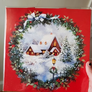 Christmas Cottage Art Print by Susan Rios, Christmas Wreath, Snowy ...