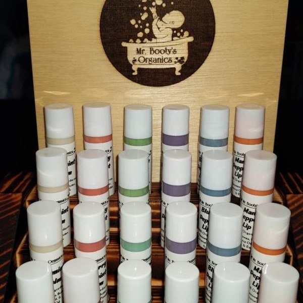 Modern Lip Balm Displays for Standard Sized Tubes & Jumbo Cardboard Tubes - 17 or 22 Mm Holes ...