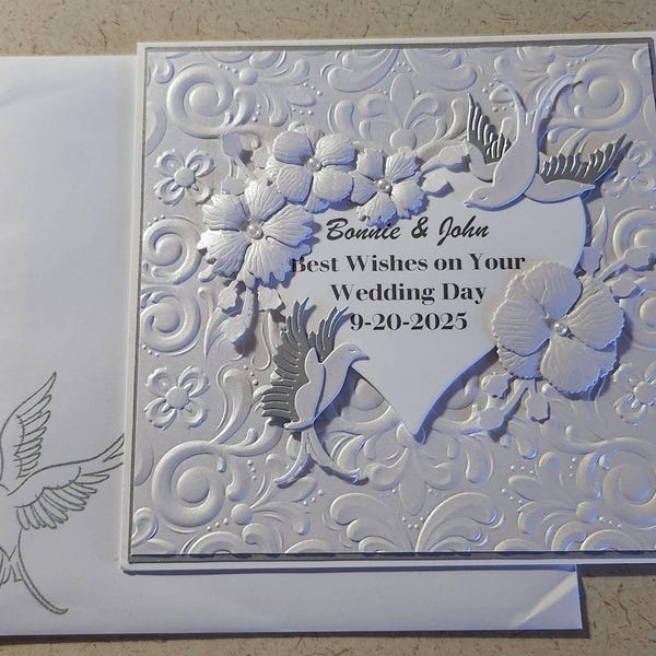 Personalized Elegant Wedding Card - Etsy