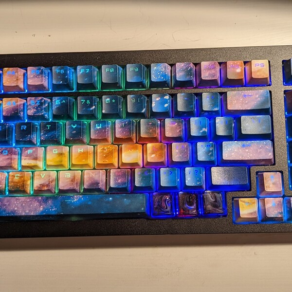 Artisan OEM SA Keycap, Custom Keycaps, Interstellar Galaxy Space Keycap ...