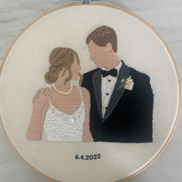 Custom Embroidered Portrait | Family Portrait | Friends Portrait ...