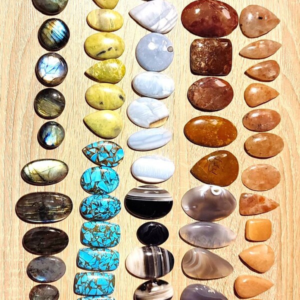 Labradorite, Labradorite Gemstone, Labradorite Cabochon in Different ...