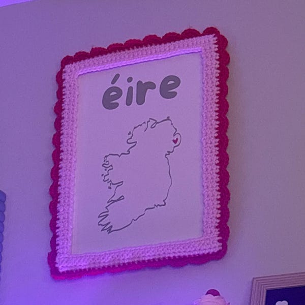 Grá Claddagh Print in Blue/irish Print/ Trendy Wall Art/funky Print ...