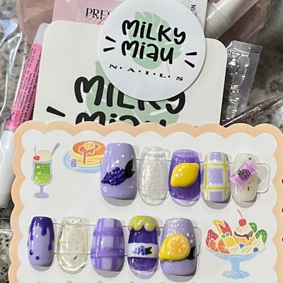 Crazy for Conchas Concha Pan Dulce Press on Nails Luxury Nails Handmade ...