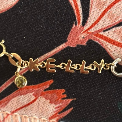 Custom Date Tag Charm, 14K 18K Real Gold Birthday Tag, Removable Add on ...