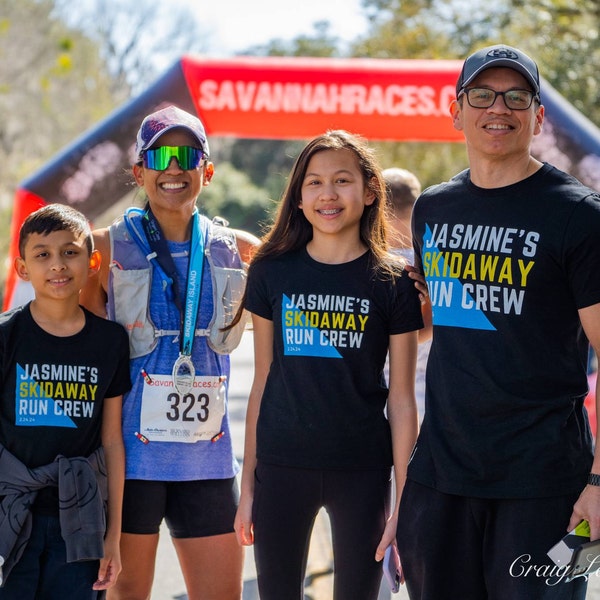 Custom Running Crew T-shirt, Family Matching Shirts, Group Spectator ...