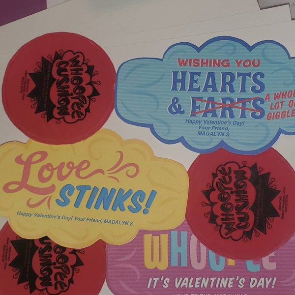 Whoopee Cushion Kids Valentine Printable - Kids Valentines, School ...