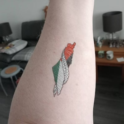 Palestine Map Temporary Tattoo - Etsy