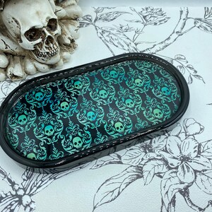 Ivory Gothic digital paper seamless skull damask Halloween | Etsy