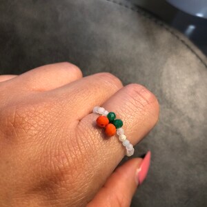 Cherry Beaded Ring Crystal Bead Ring Seed Bead Ring Cute - Etsy