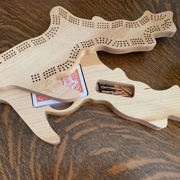 Customizable Motorcycle Cribbage Board Cruiser Custom Style - Pegs ...