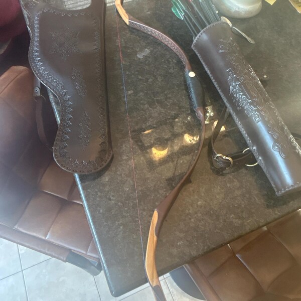 Manchu Quiver - Hanmdae Leather Quiver - Archery Quiver - Side Quiver ...