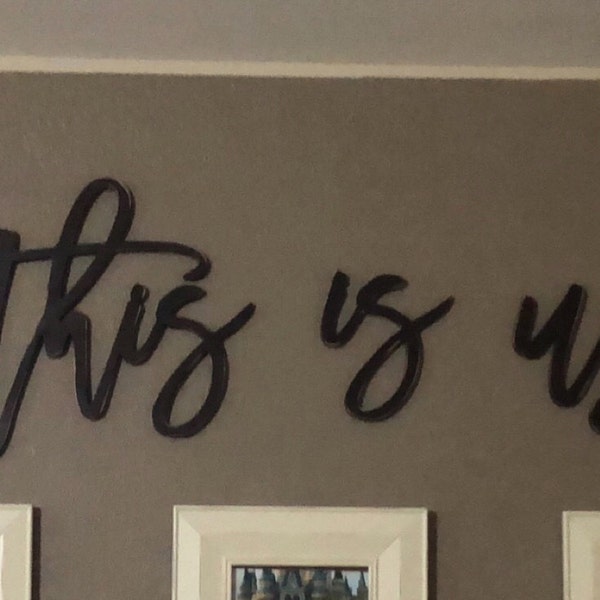 This is Us Wood Cutout | Wood Script Sign - Etsy