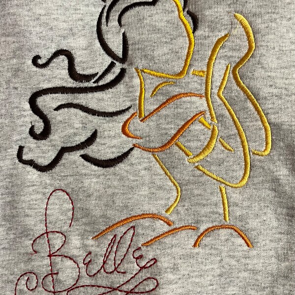 Princess Belle From Beauty and the Beast Autograph Combo Sketch Digital ...