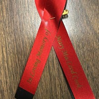 In Memory of Custom Printed Funeral Ribbon, Awareness Ribbon, Memorial ...