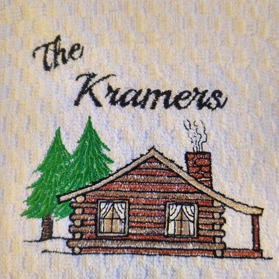 Log Cabin Machine Embroidery Design, Embroidery Designs, Machine ...
