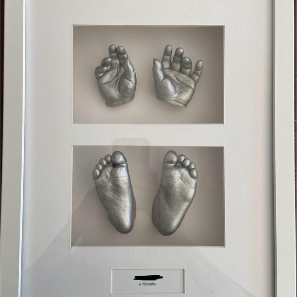3D Baby Hands and Feet Mould Casting Kit WITH FRAME - Baby Shower Gift ...