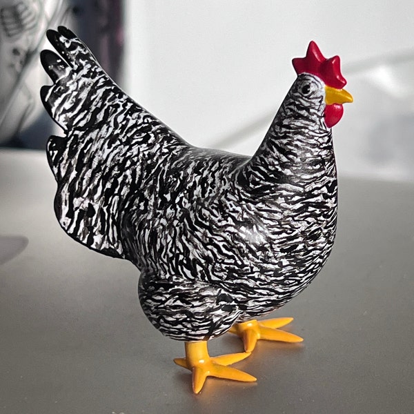 Silver Laced Wyandotte Hen Figure or Ornament - Hand Painted Chicken - Etsy
