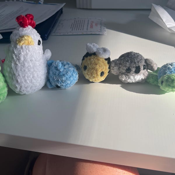5 Mini Axolotl Plushie, Crochet Mini Axolotl, Axolotl Gift, Gift for ...