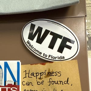 WTF Welcome to Florida Decal Sticker - Laptop Decal - Car Decal - Vinyl ...