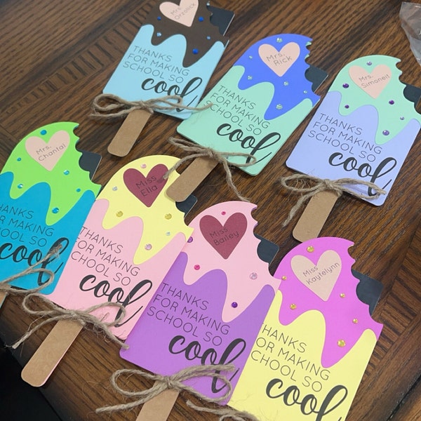 Popsicle/ice Cream Pop Teacher Card/gift Card Holder - Perfect Gift for ...