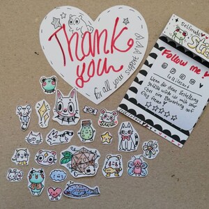 Pastel Goth Stickers Cute Kawaii Bunnies / Cats / Stars Stickers in the ...