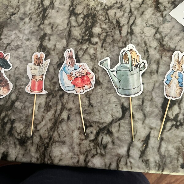 Peter Rabbit Cupcake Toppers, Peter Rabbit Birthday, Shower Toppers ...