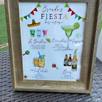 Fiesta Bar Menu Template, Cinco De Mayo Editable Cocktail Template ...