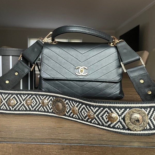 Boho Metal Studded Bag Strap | Ethnic Handbag Strap | Shoulder Strap ...