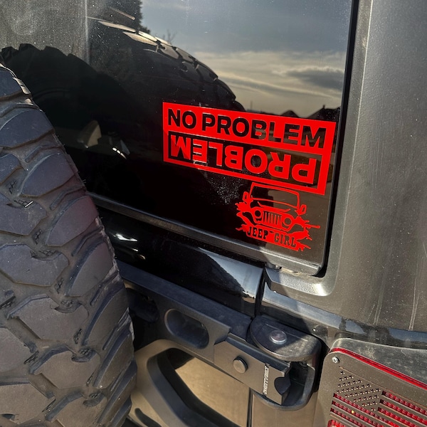 9" No Problem Flipped Problem Funny Jeep, off Road Trucks, 4X4 and ATV ...