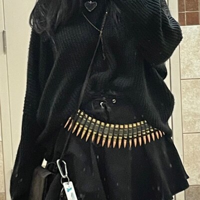 Bullet Belt,punk Belt,gothic Belt,heavy Metal Bullet Belt,punk Fashion ...