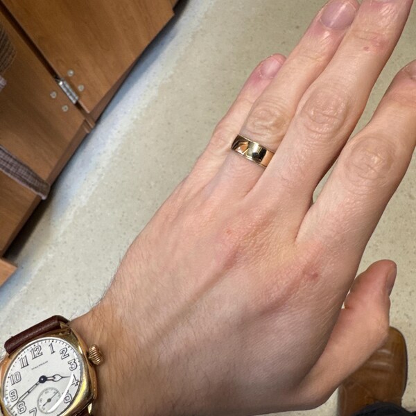 Lighthouse Lens Cut Vintage Gold Ring Synthetic Sapphire 10k Yellow ...