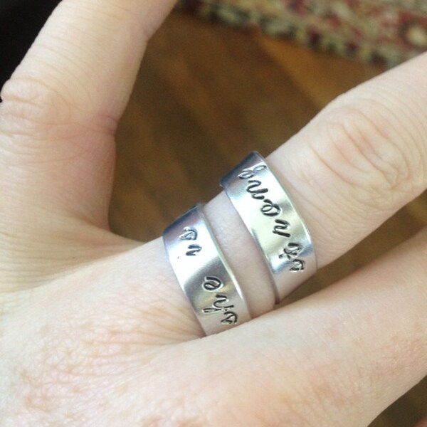 She is Strong Ring Band - Proverbs 31:25 - Adjustable Ring - Silver ...
